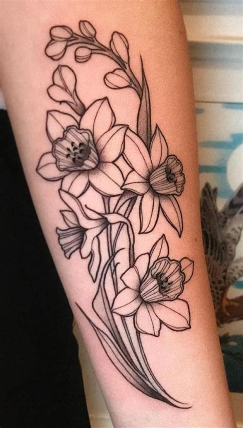 60 Daffodil Tattoo Designs With Meanings Art And Design