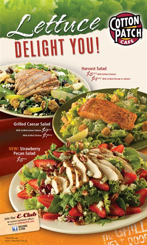 Cotton Patch Cafe Summer Menu And Online On Behance