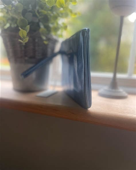 Red Cuckoo Metallic Blue Clutch Bag Etsy