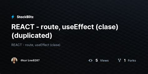 React Route Useeffect Clase Duplicated Stackblitz