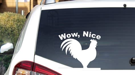 Nice Cock Funny Car Decal Car Decals Funny Bumper Stickers Non Pc Decals Bumper Sticker