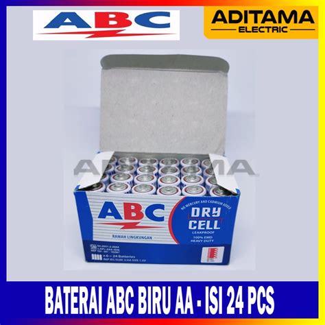 Jual BATERAI ABC BIRU AA BATTERY ABC BIRU A2 ISI 24 PCS Shopee Indonesia