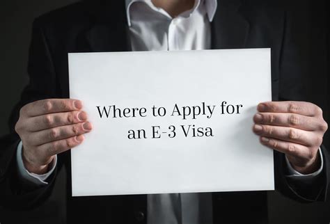 Where To Apply For An E 3 Visa