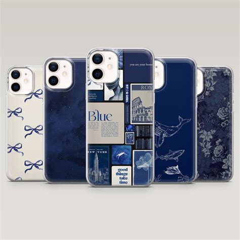 Navy Blue Phone Case Navy Aesthetic Blue Cover For Iphone 16 Pro 15