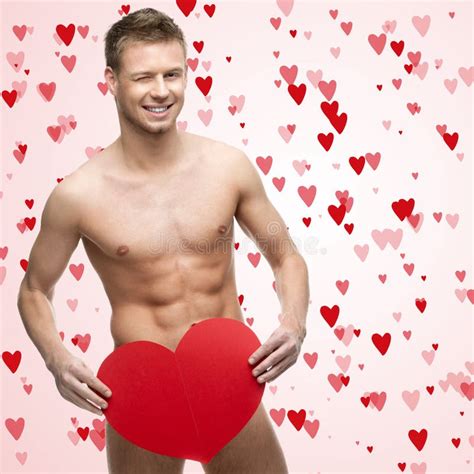 Funny Naked Man Stock Photo Image Of Valentine Attractive