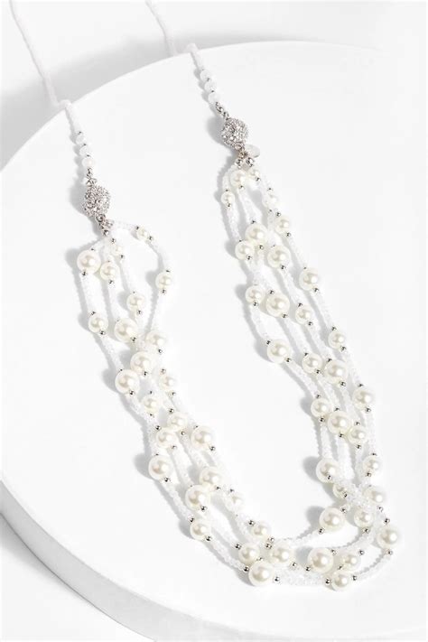 Convertible Layer Pearl Necklace Saachi
