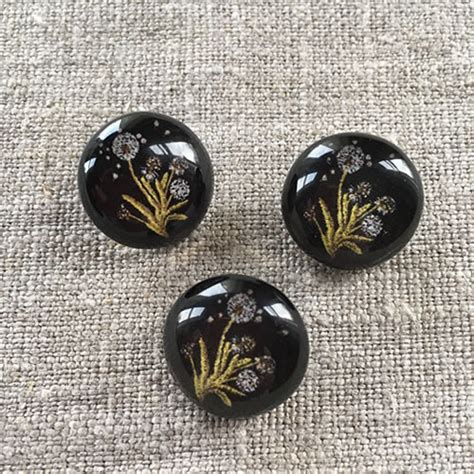 Black With Lilac Flower Button At Loop London Loopknitlounge