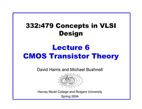 Lecture 6 Cmos Transistor Theory