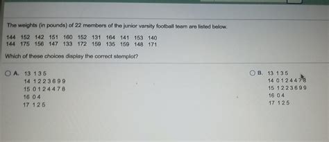 Solved Construct A Stem And Leaf Plot Of The Test Scores 68