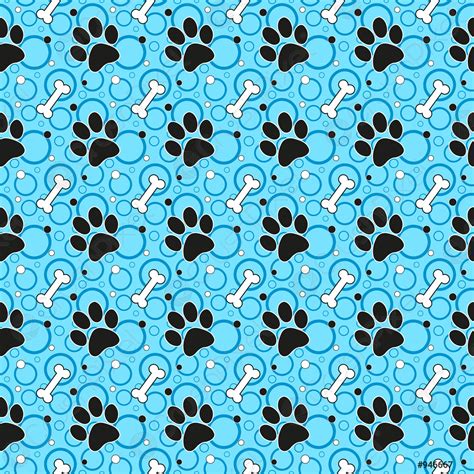 Seamless Cute Paw Pattern Endless Background For Wallpaper Cover