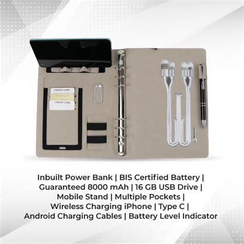 Buy Prestige Power Bank Brown Folder For Corporate Ting