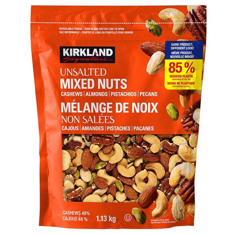 Kirkland Signature Unsalted Mixed Nuts 40 Oz Grocery