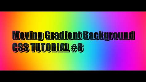 moving background css animation css tutorial 8
