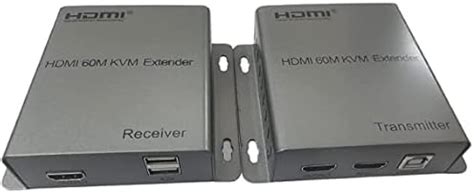 Hanutech HDMI KVM Extender 60m Extension RX Receiver TX Transmitter HDMI Repeater Over Single
