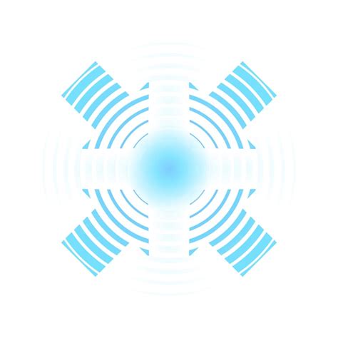 premium vector blue concentric circles sonar waves signal source