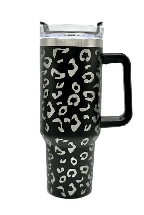 Stainless Steel Large Capacity 40 Oz Vacuum Insulated Cup Leopard