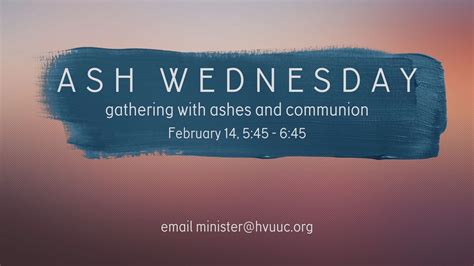 Ash Wednesday Gathering — Congregation News — Holston Valley Unitarian Universalist Church
