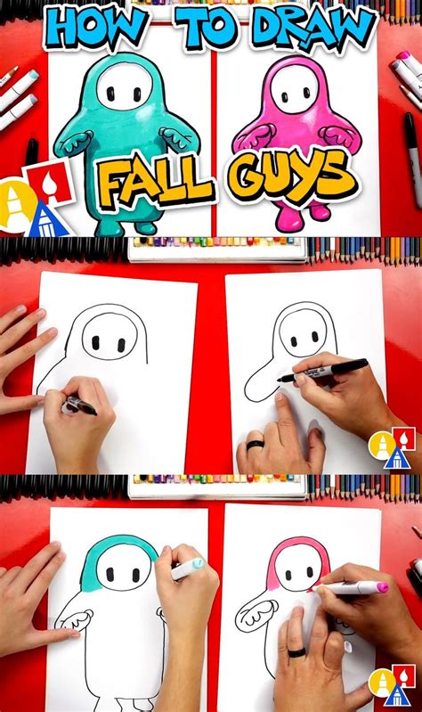 How To Draw Fall Guys Ultimate Knockout Fall Drawings Guys