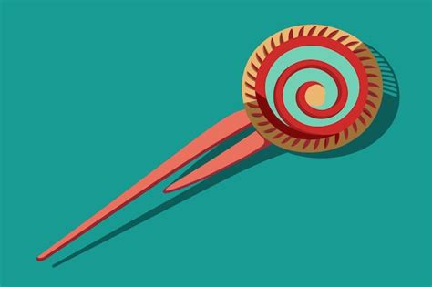 a drawing of a spiral object with a spiral on the top premium ai generated vector