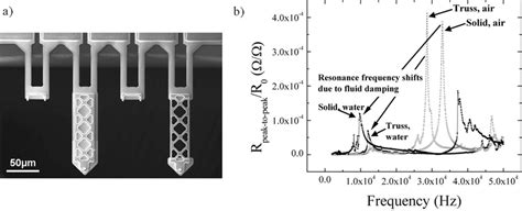 A Sem Image Of A 1x2 Piezoresistive Truss Probe Array Only The
