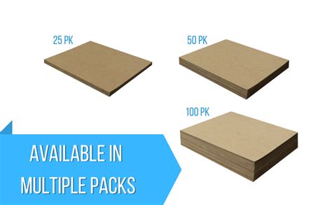 100 Chipboard Sheets 5 X 7 Inch 22pt Point Light Weight Brown Kraft Cardboard For
