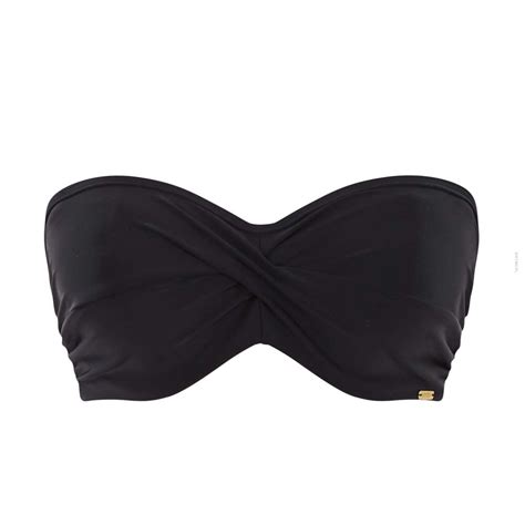 Panache Swim Anya Riva Twist Bandeau Bikini Black Czarny Artimi