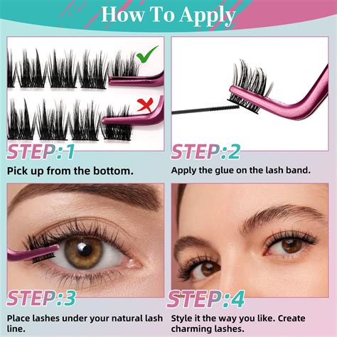 Amzgirl Diy Eyelash Extension Kit 84 Pcs Cluster Lashes Easy At Home