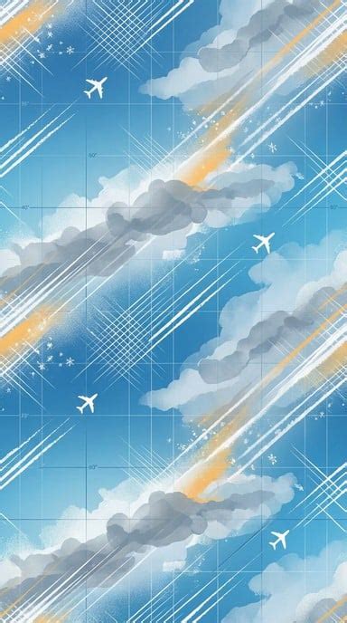Free Blue Contrail Texture Image Aviation Contrails Pattern