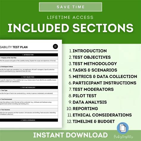 Usability Test Plan Template Probiztemplates