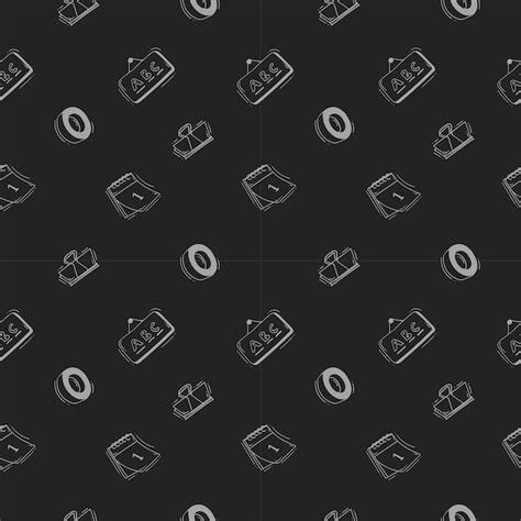 Premium Vector School Seamless Pattern In Handdrawn Style Education