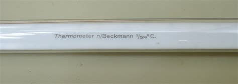 Beckmann Thermometer 0 100c With 1500c Precision Physics Museum