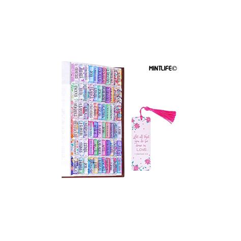 Colorful Floral Bible Tabs Laminated With Matte Film Cute Bible Tabs