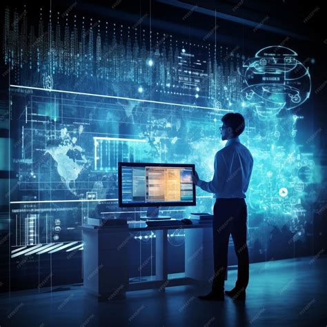 Premium Photo Agile Digital Software Technology Development Iot Concept Man Programmer