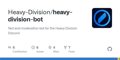 Github Heavy Divisionheavy Division Bot Text And Moderation Bot For