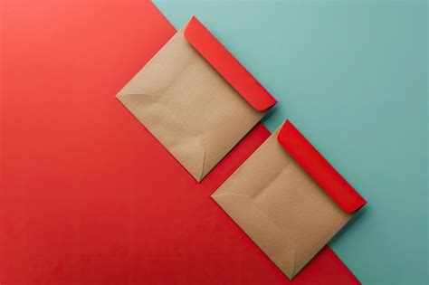 C4 Envelopes With Stickers Mockup Premium Ai Generated Image