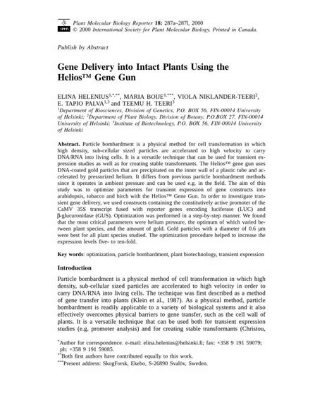 Pdf Biolistic Protocol Dokumentips