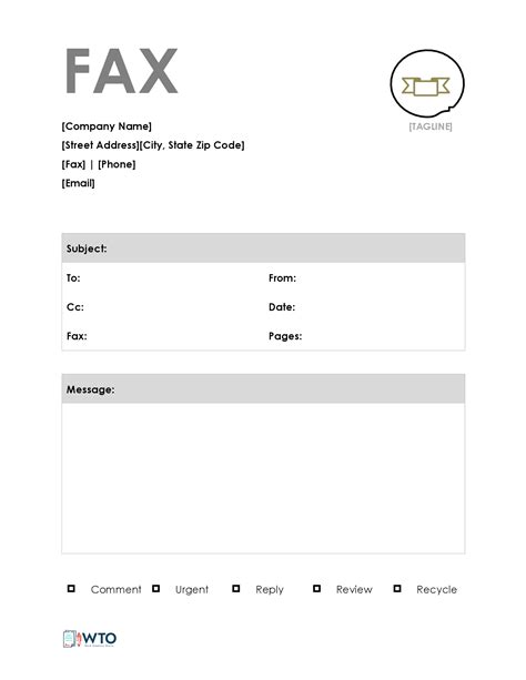27 Free Fax Cover Sheet Templates Word