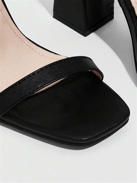 Cuccoo Szl Woman Shoes Square Toe Single Band Chunky Heeled Elegant