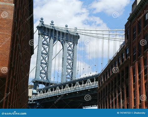 Manhattan Bridge View Editorial Photography Image Of Gate 74749722