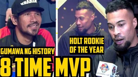 Pba Award Junmar Fajardo 8 Time Mvp Gumawa Ng History Stephen Holt Rookie Of The Year Ginebra