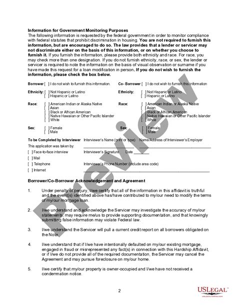 Home Affordable Modification Program Hardship Affidavit Modification Hardship Us Legal Forms