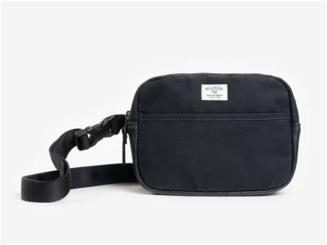 No 605 Waxed Canvas Crossbodybelt Pouch Black Billykirk