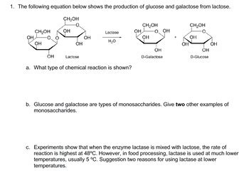 Answered A What Type Of Chemical Reaction Is Shown B Glucose And