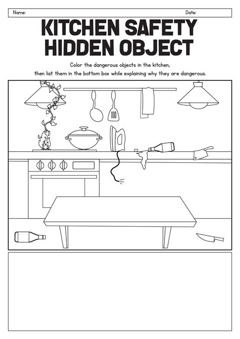 Free Printable Kitchen Safety Worksheets Pdf Free Printable Templates