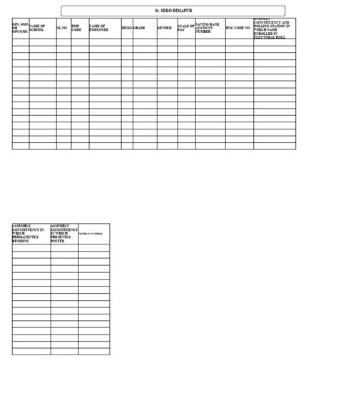 Format Employees Details Pdf