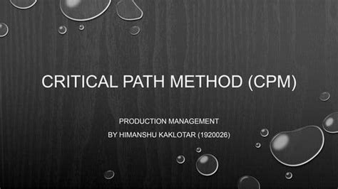 65 The Forward And Backward Pass Critical Path Pptx