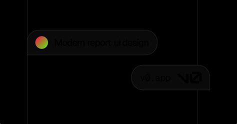 Modern Report Ui Design V0 By Vercel