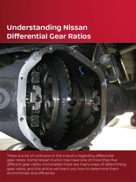 Understanding Nissan Differential Gear Ratios Pdf Axle Gear
