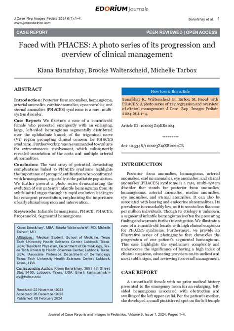 Pdf Faced With Phaces A Photo Series Of Its Progression And Overview Of Clinical Management