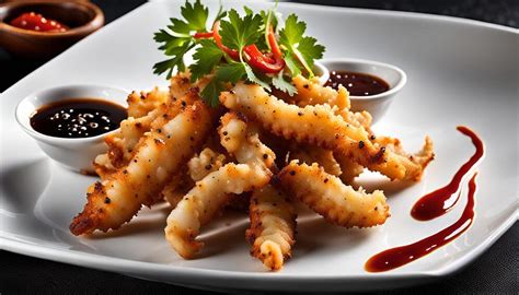 Crispy And Crunchy Salt And Pepper Squid Served With Dipping Sauce